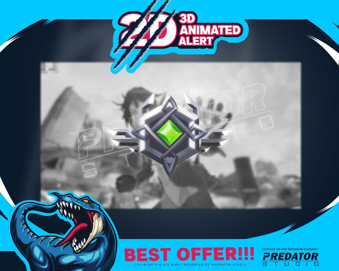 3D Animated Alert Green Diamond, Twitch Alerts, Twitch Alert Pack ...