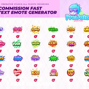 Semi Custom Animated Text Emote Generator | Editable & Dynamic ...