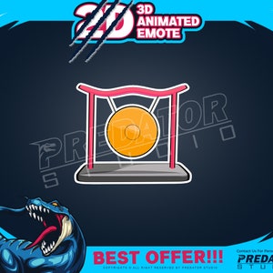 3D Animated Gong Emote: Twitch/discord Streamer Emote - Etsy