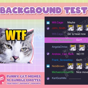 10 Cute Cat Memes Emote Pack 4, Animal Emotes, Lurk Emotes, Cute Emotes ...