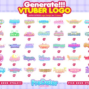 Designing Logo Templates | Logo Vtubers and Streamers | Vtuber Logo ...