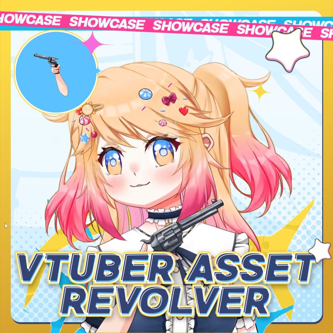 Vtuber Revolver Prop | Live2d Stream Animation Asset - Etsy