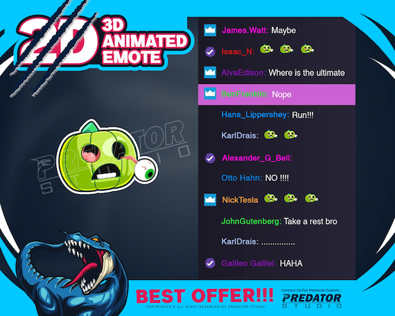 Zombie Halloween 3D Animated Emote Animated Emote Zombie - Etsy