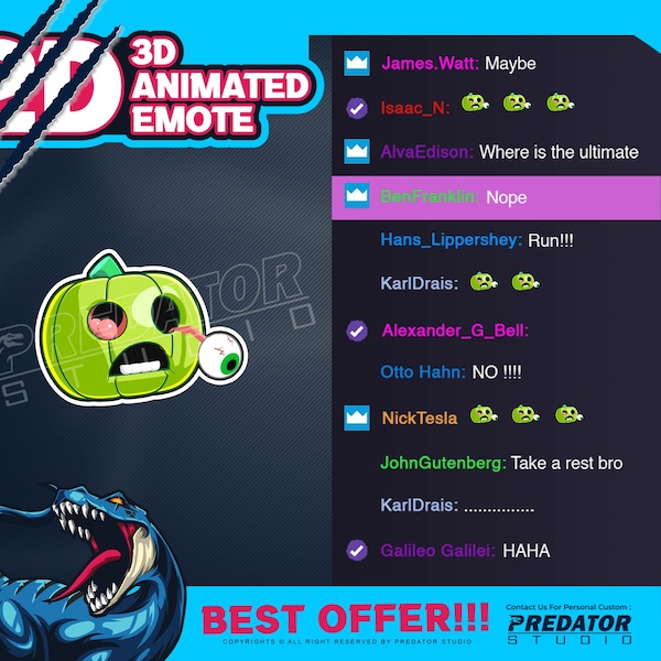 Twitch Gremlin Emote - Etsy UK