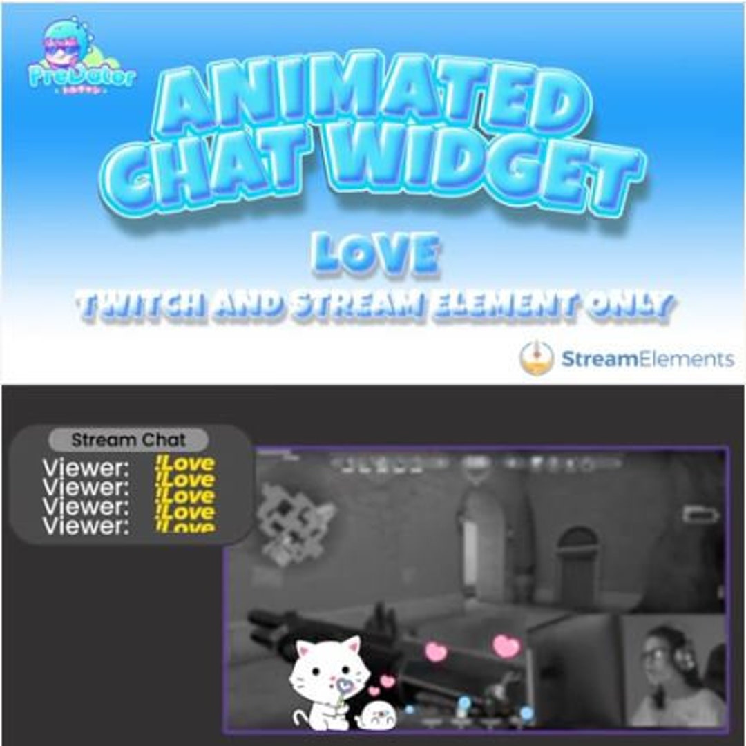 Animated Twitch Chat Widget: Streamelements Integration (GIF) - Etsy