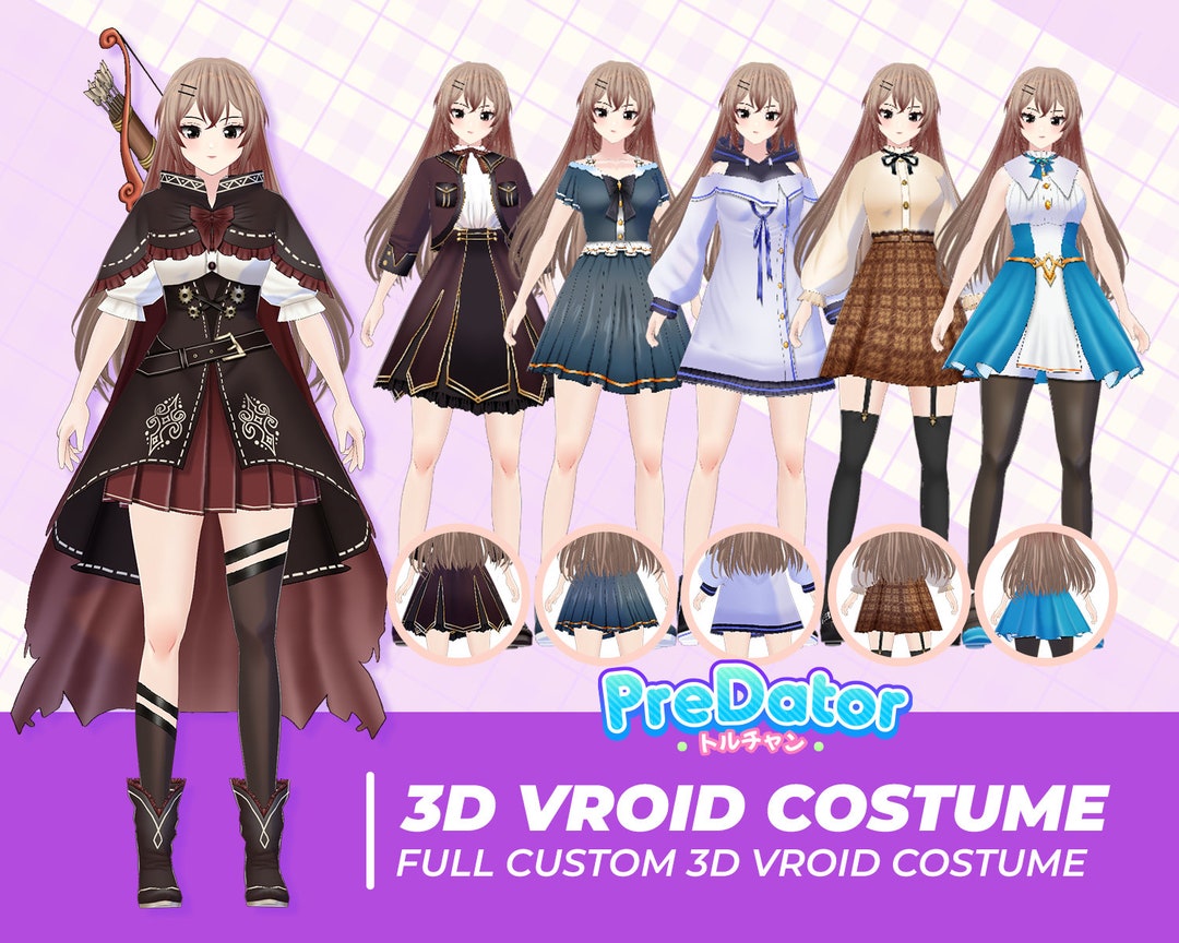 Custom 3D Vroid Outfit: Vtuber Clothing Design - Etsy