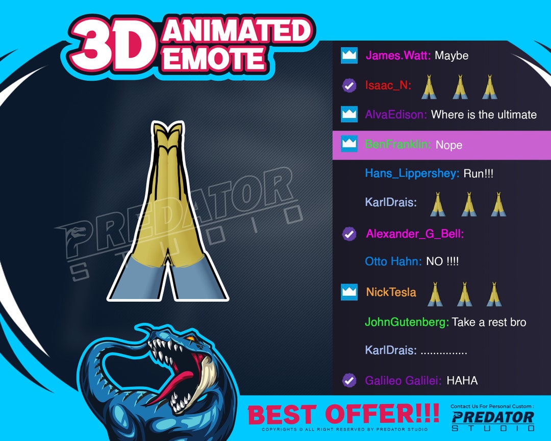 3D Animated Emote, Kick Emote, Cool Emotes, Game Emote, Discord Emotes ...