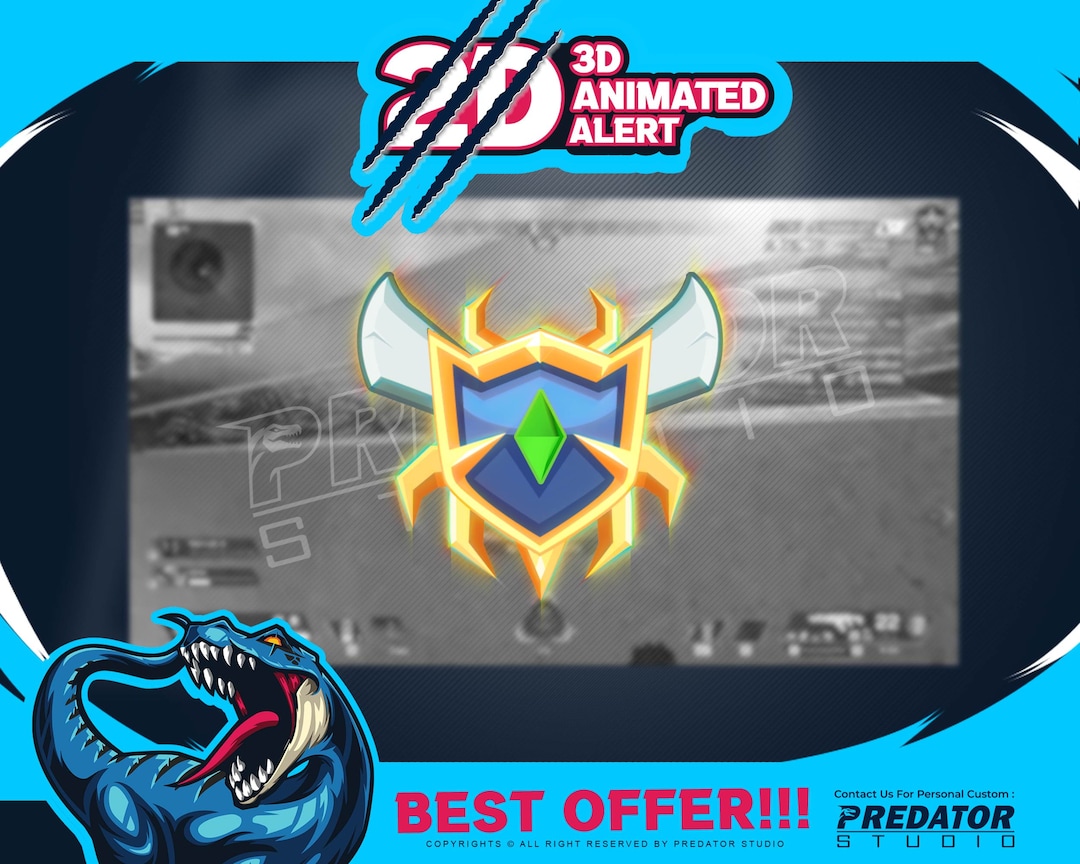 3D Animated Shield Alert: Twitch Stream Overlay - Etsy