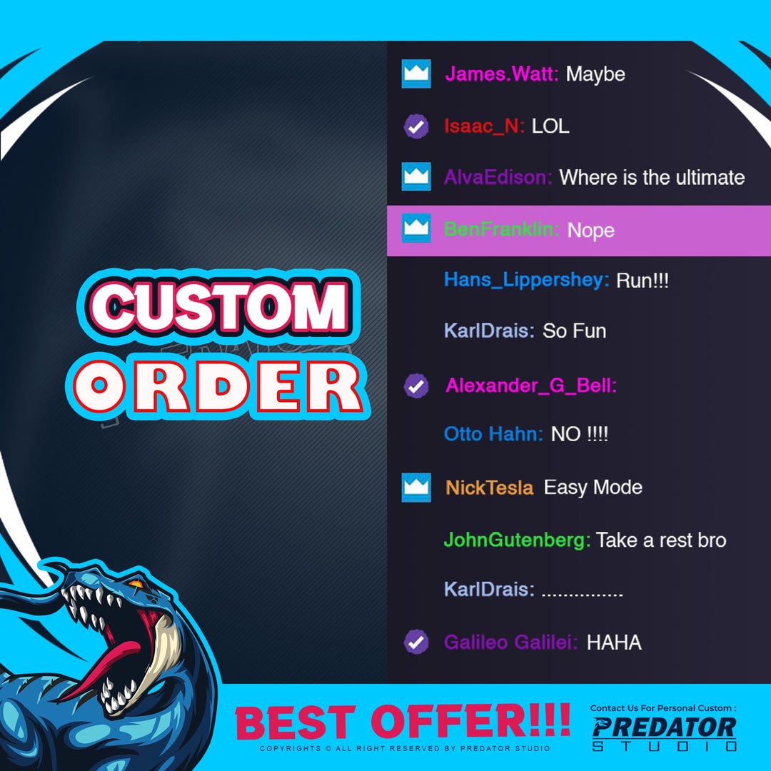 1 Custom Emote in PNG Format Twitch Size For: Josh Sanders - Etsy