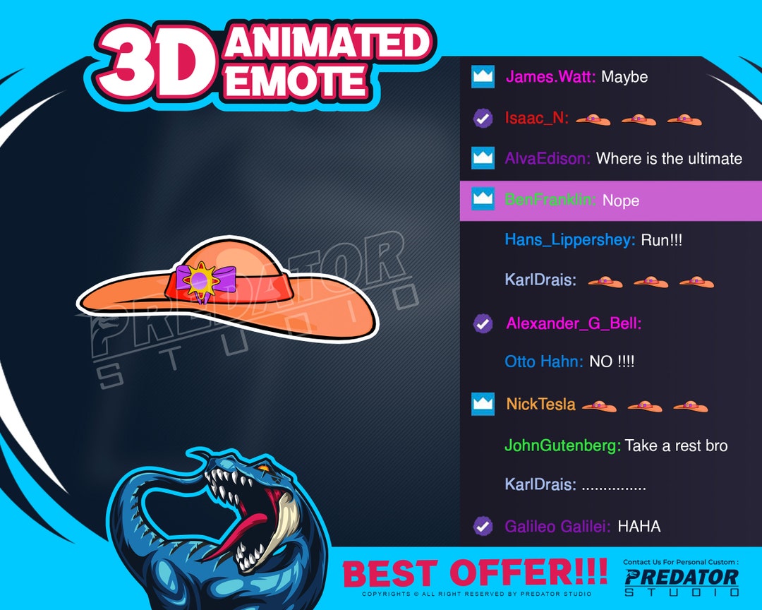 3D Animated Emote, Discord Emotes, Twitch Sub Emotes, Virtual Emote ...
