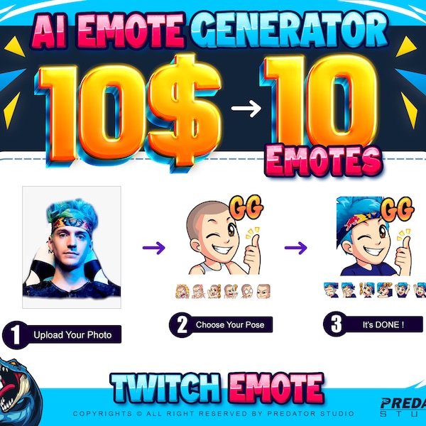 Custom Twitch Emotes - Etsy