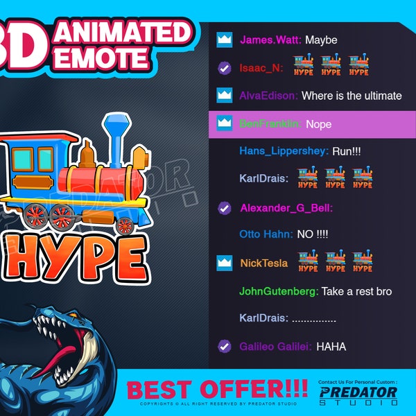 Animated Emotes Train - Etsy