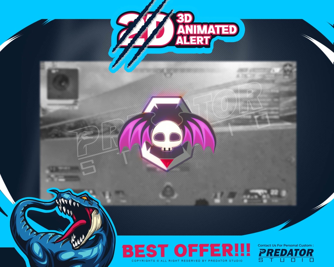 3D Animated Alert Skull Bat Stream Alerts Animated Alerts - Etsy