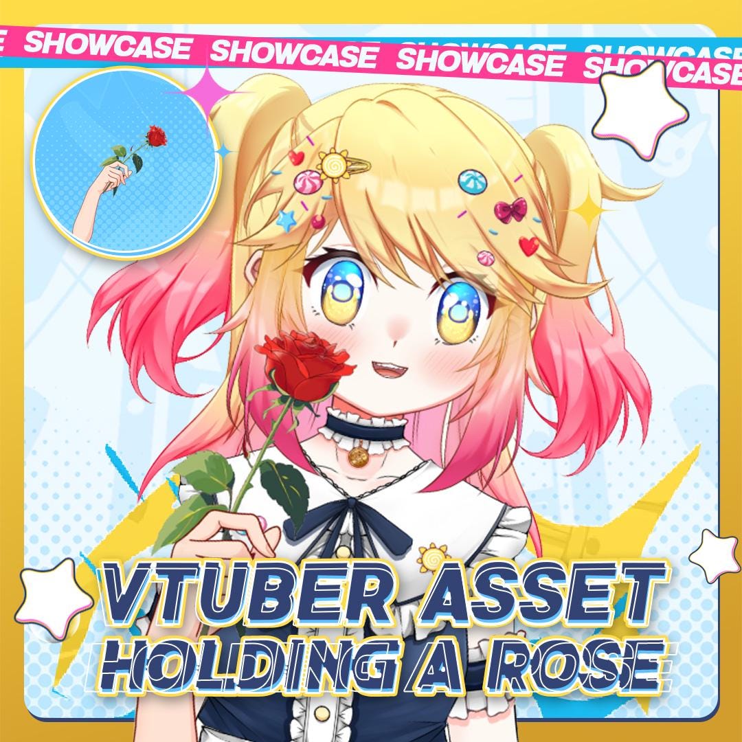 Vtuber Rose Prop: Live2d Romantic Gesture Asset - Etsy