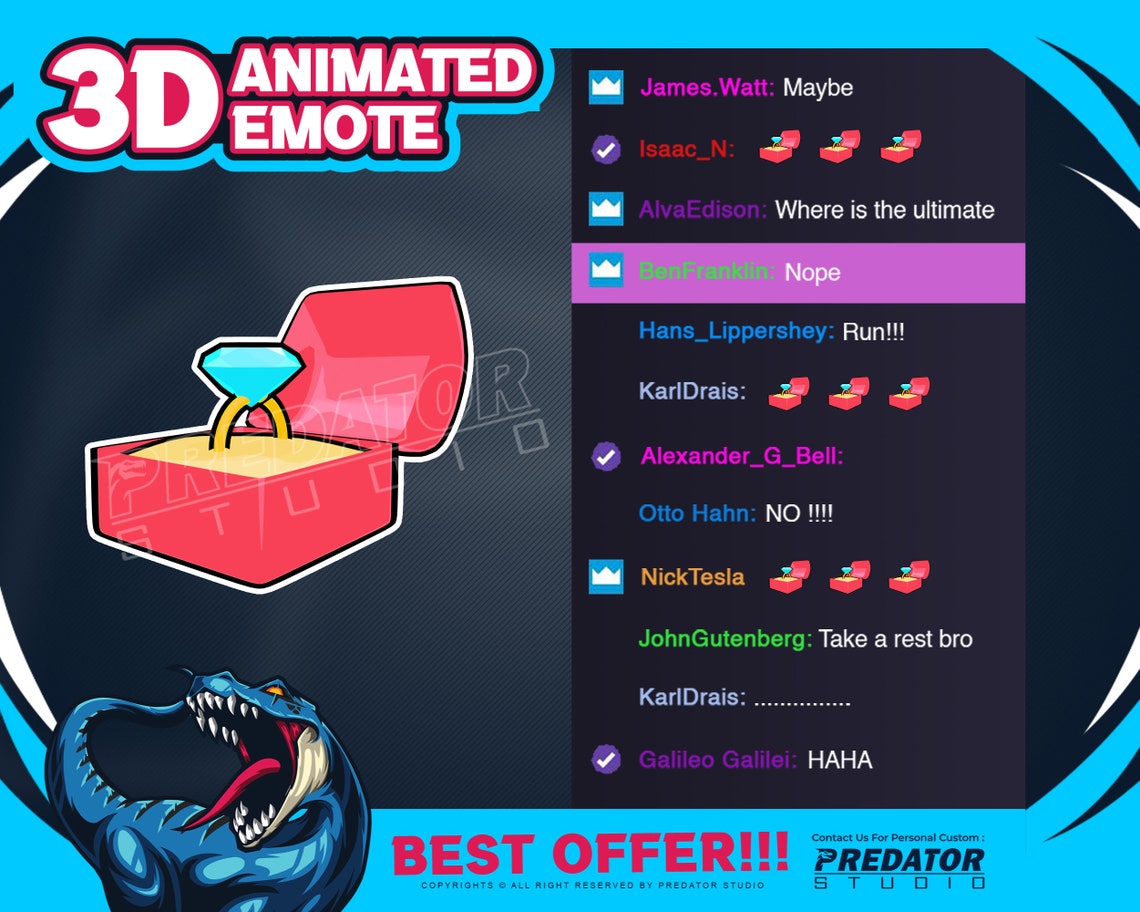 3D Animated Ring Box Emote: Twitch/discord Streamer Gift - Etsy