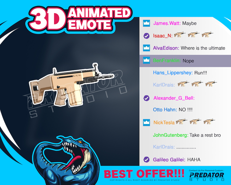 3D Animated Emote Discord Emotes Emote Commission Cute - Etsy