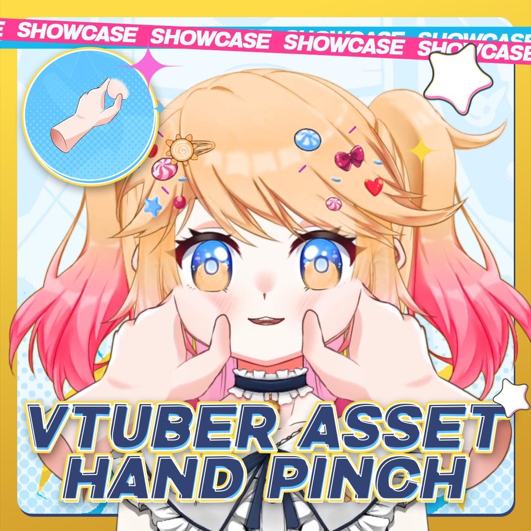 Live2d Vtuber Hand Pinch Asset: Streaming Gesture Prop - Etsy