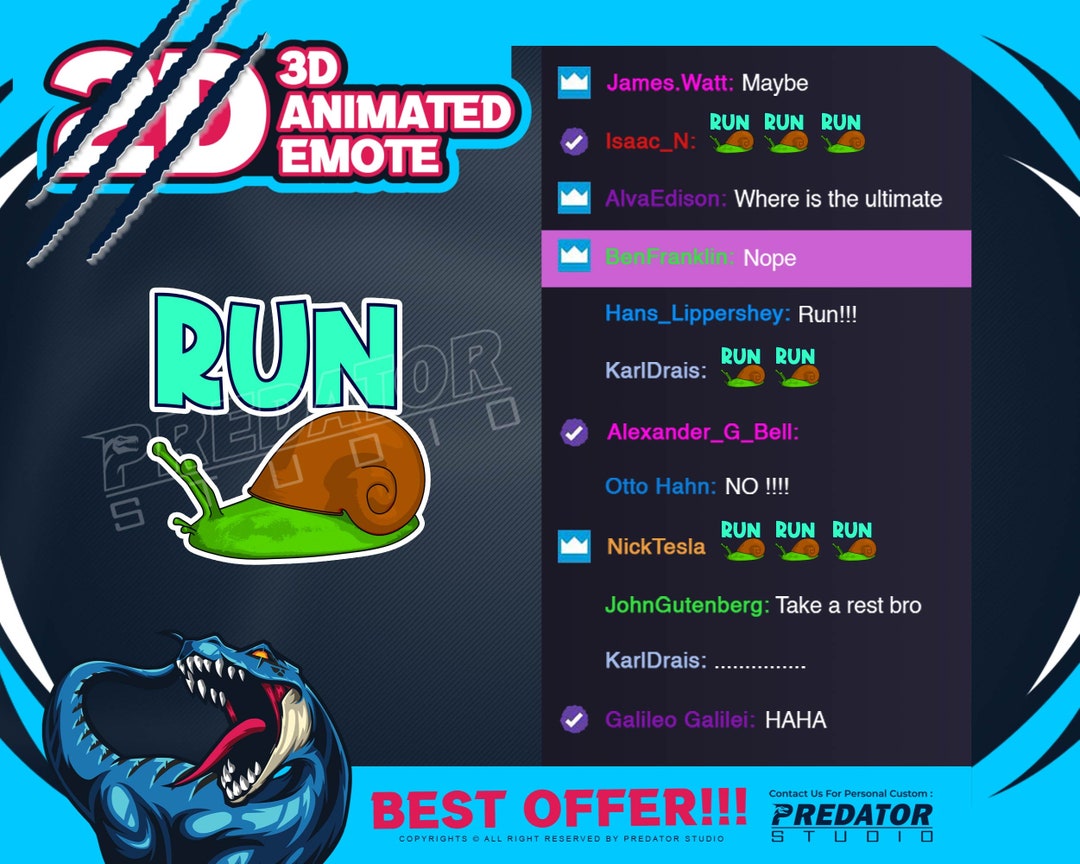 Run 3D Animated Emote, Emote, Animal Emotes, Kick Emote, Emotes ...