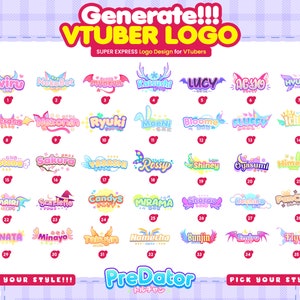 Designing Logo Templates for Vtubers and Streamers, Vtuber Logo, Logo ...