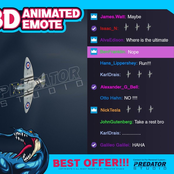 Plane Emote - Etsy