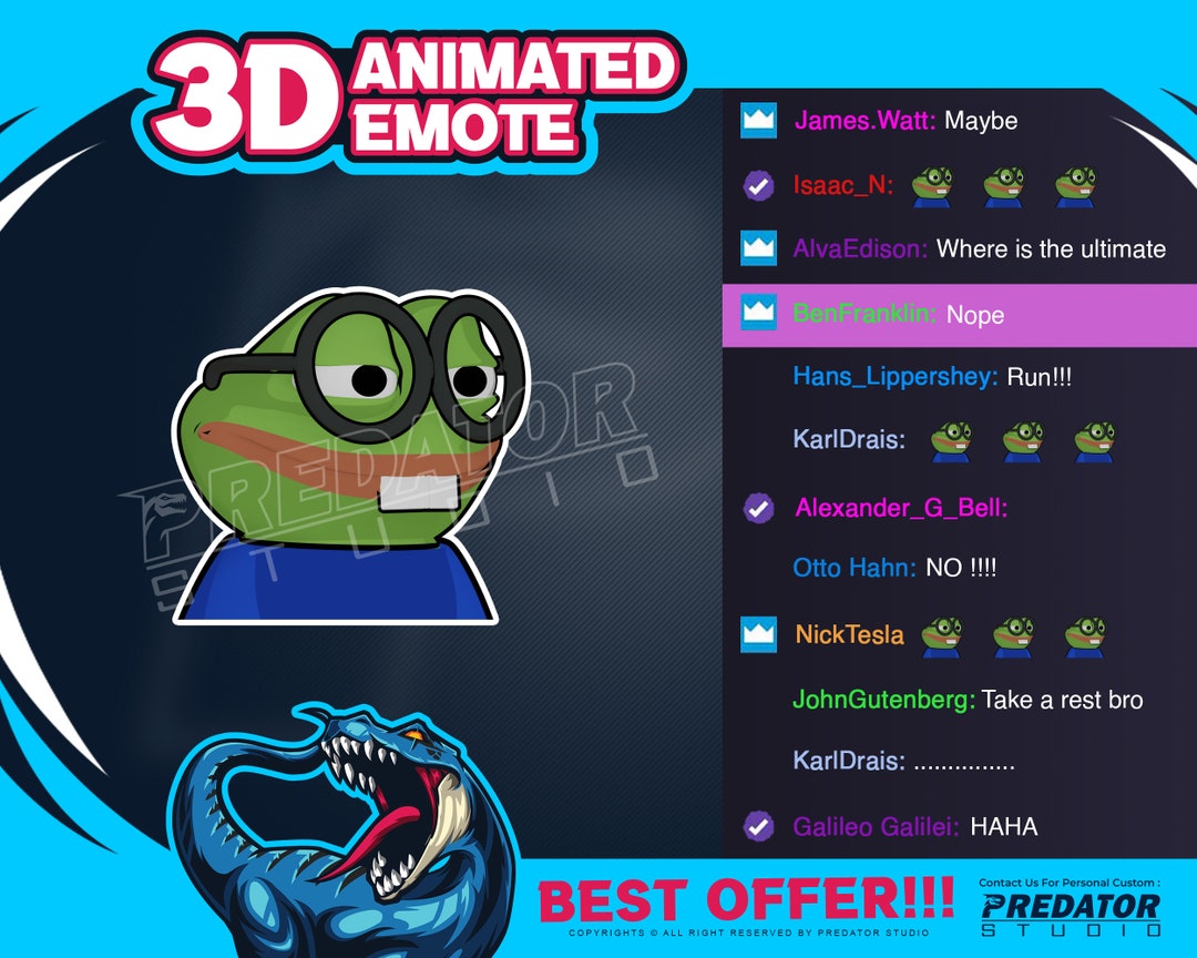 3D Animated Emote, Emote Commission, Kick Emote, Discord Emotes ...