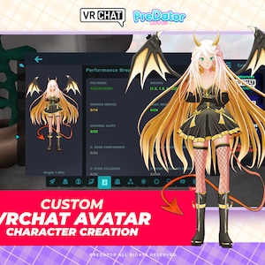 Custom Designed Vrchat Avatar: Bring Your Gaming Streams to Life! - Etsy