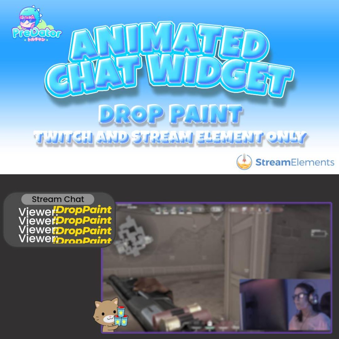Animated Chat Widget for Twitch Streamers: Drop Point Streamelements ...