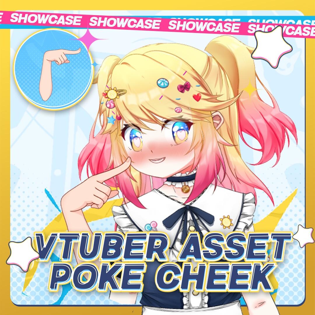 Vtuber Poke Cheek Gesture: Live2d Hand Prop for Streaming - Etsy