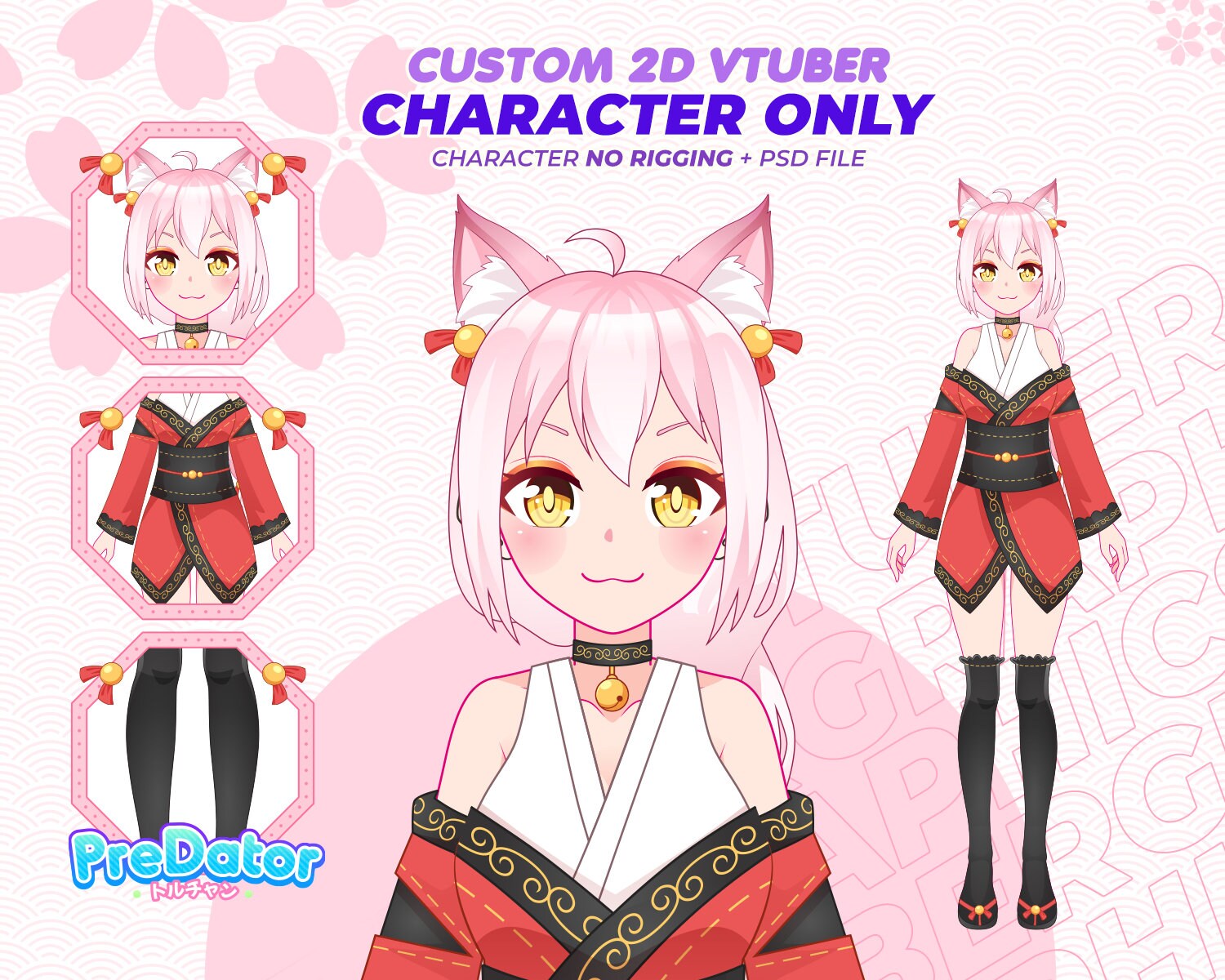 Custom Live2d Vtuber Model: Unique Character Design (PSD File) - Etsy