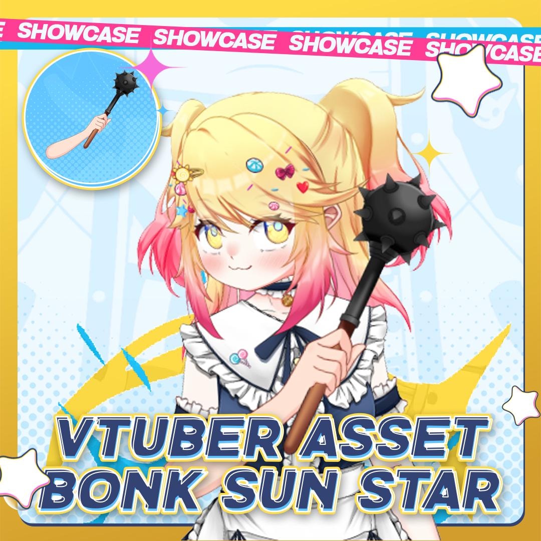 Vtuber Bonk Hand Sun Star Prop: Funny Stream Reaction for Live2d Models ...