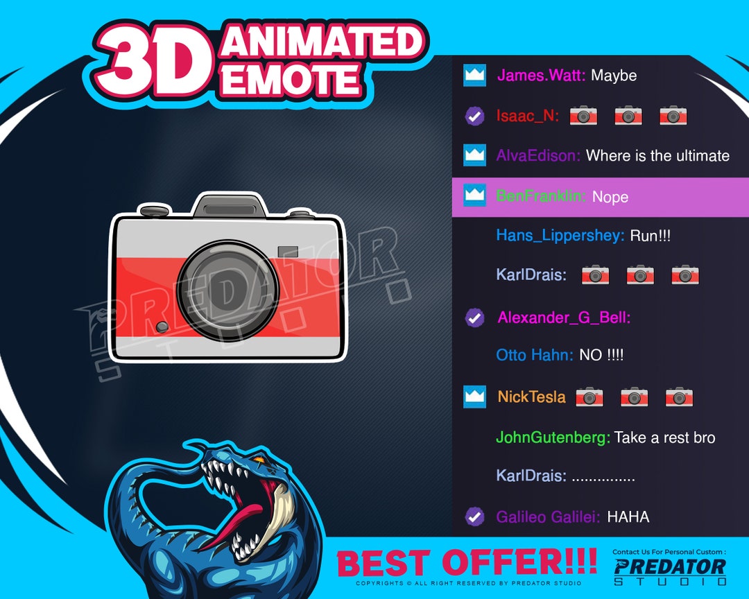 3D Animated Emote, Twitch Sub Emotes, 3D Animation, Twitch Chat Emotes ...
