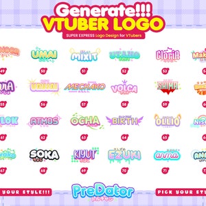 Designing Logo Templates for Vtubers and Streamers Vtuber - Etsy