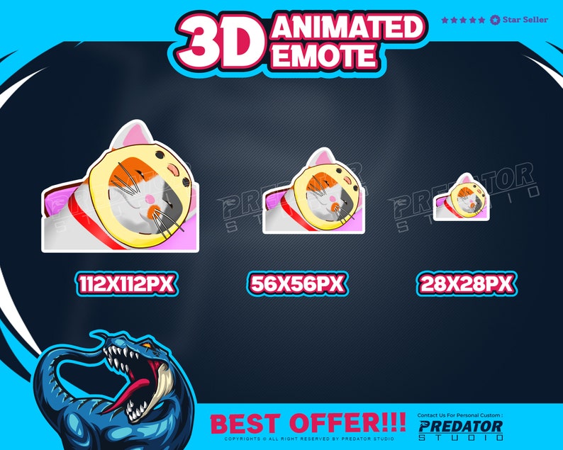 3D Animated Emote Twitch Chat Emotes Emote Commission - Etsy