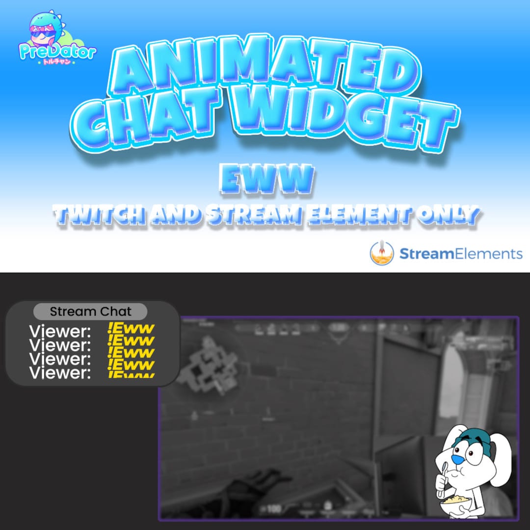Twitch Animated Chat Widget: Streamelements Integration - Etsy