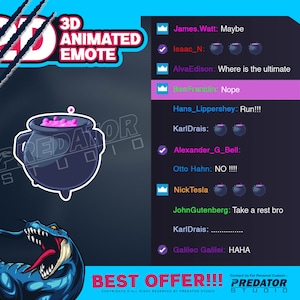 Cauldron 3D Animated Emote, Emote, Animated Emotes, Twitch Chat Emote ...