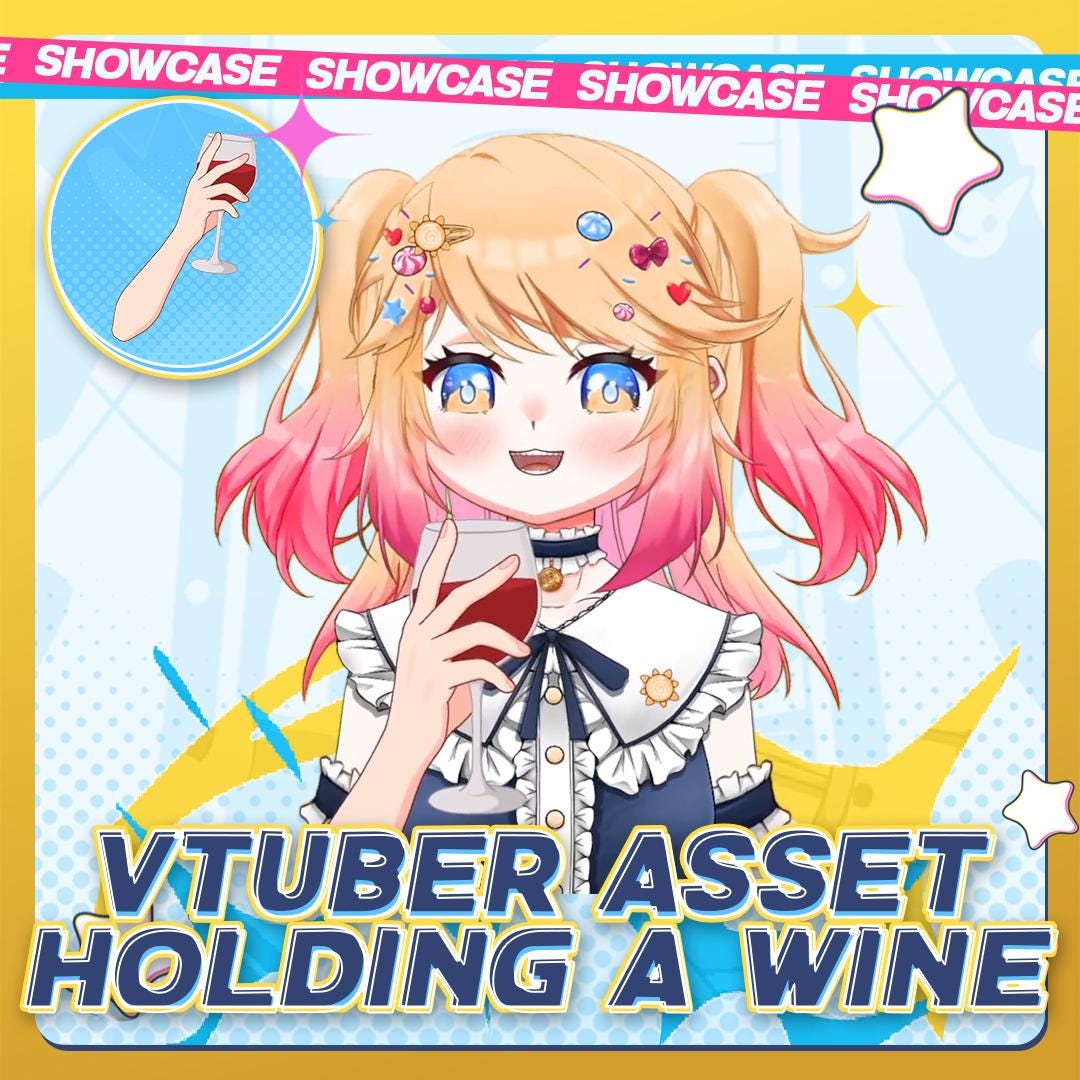 Vtuber Wine Glass Asset: Classy Live2d Accessory (digital Drink) - Etsy