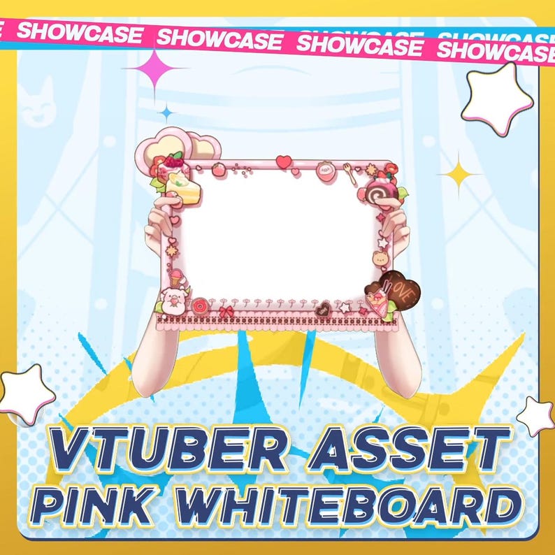 Vtuber Asset Pink Whiteboard : Live2d Hand Grab Pose, Anime Style - Etsy