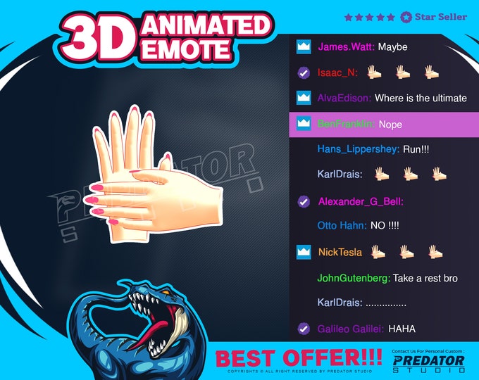 Twitch Emote Epic 3D Pack Curly Brown Hair Girl for Boost Engagement on ...