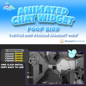 Poop Bird Animated Chat Widget: Twitch Streamelements (GIF & MP4) - Etsy