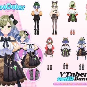 Laid-back Vtuber Design or Casual Live2d Model: Fully Rigged, 7 Relaxed ...