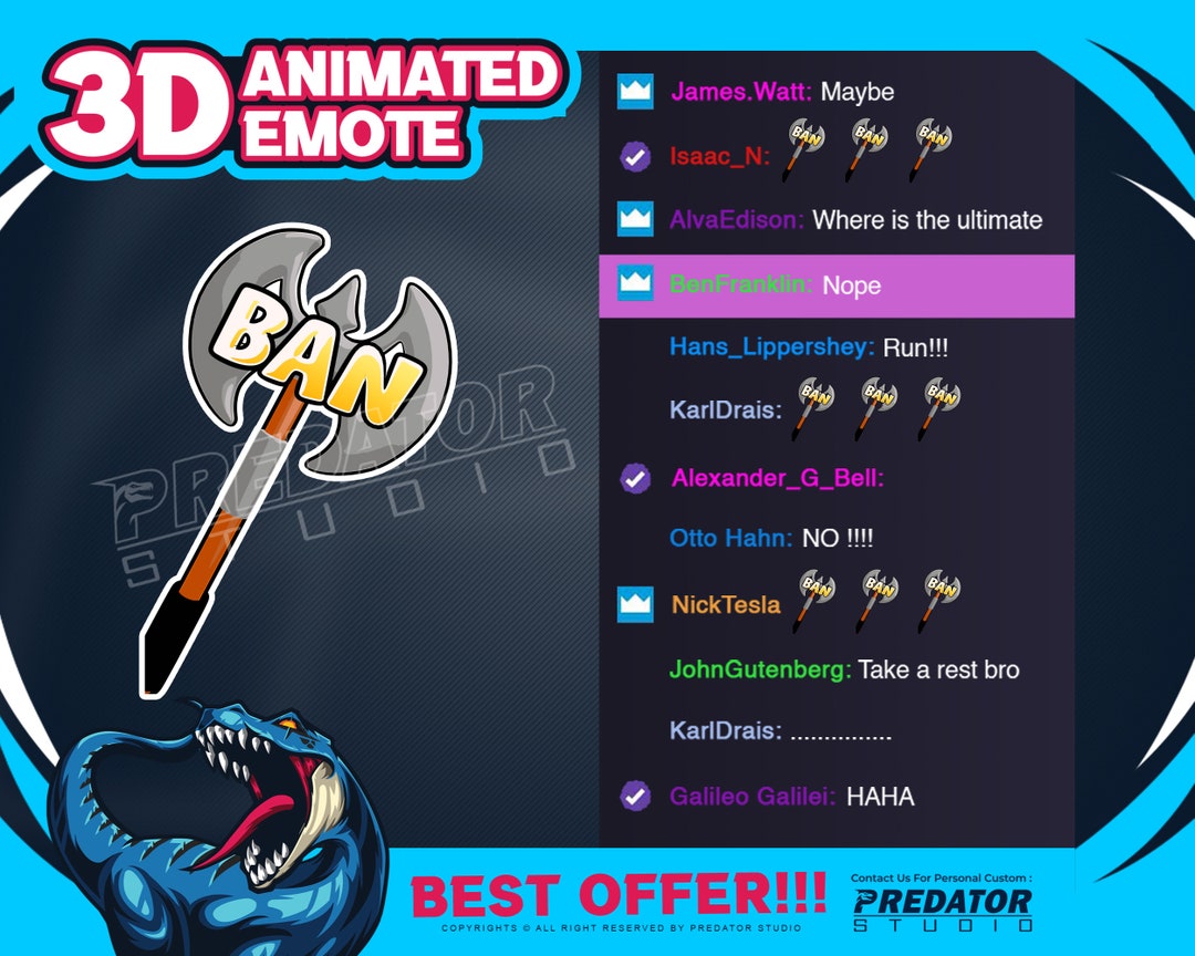 3D Animated Emote, Twitch Chat Emotes, Gaming Emotes, Twitch Sub Emotes ...