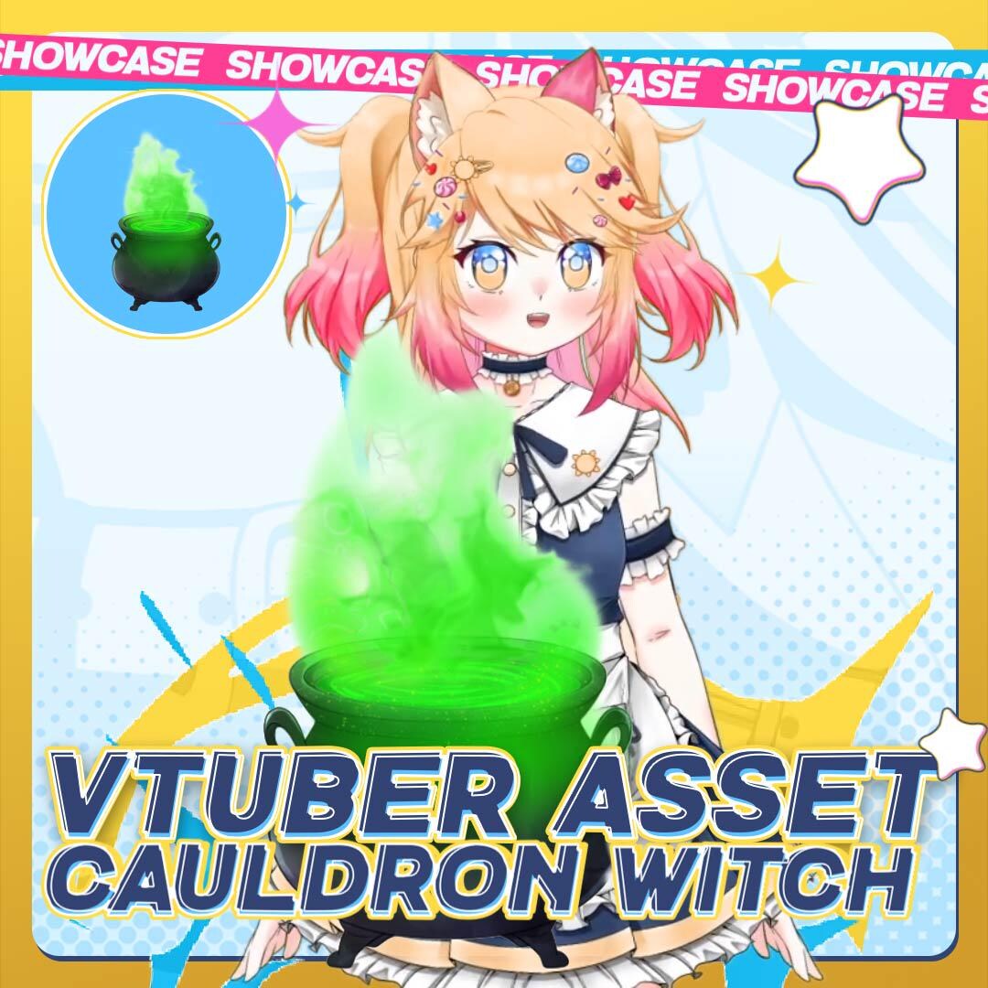 Vtuber Assets Cauldron Witch – Live2d Prop for Potion & Magic Theme - Etsy
