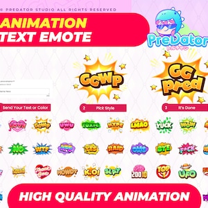 Semi Custom Animated Text Emote Generator | Editable & Dynamic ...