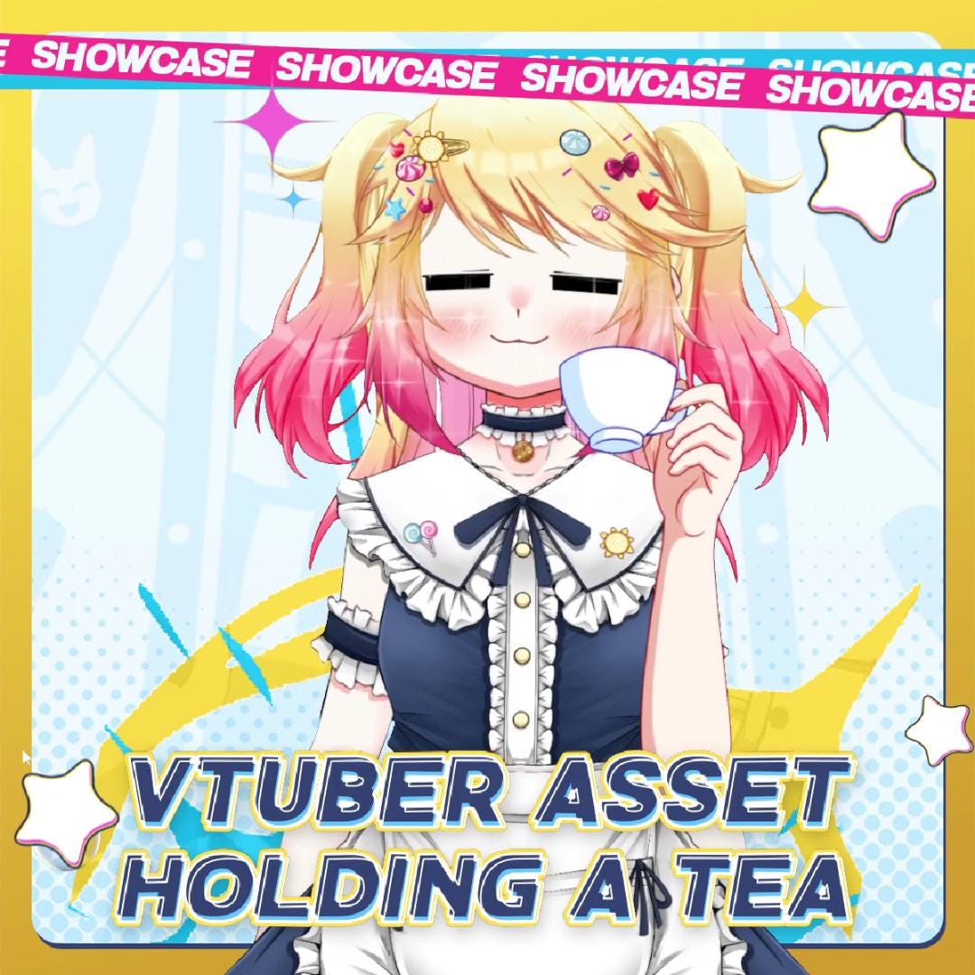 Vtuber Assets Tea-holding Hand Prop for Live2d Model Interaction ...