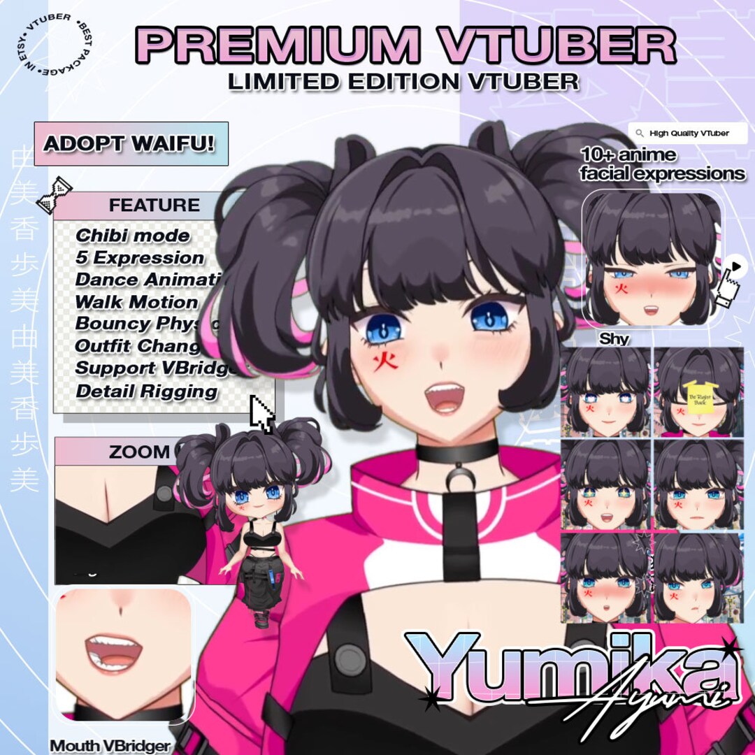 Premium Vtuber Model Rigging | Vtuber Commision | Vtuber | 2D Vtuber | Chibi Mode | 2 Outfits ...