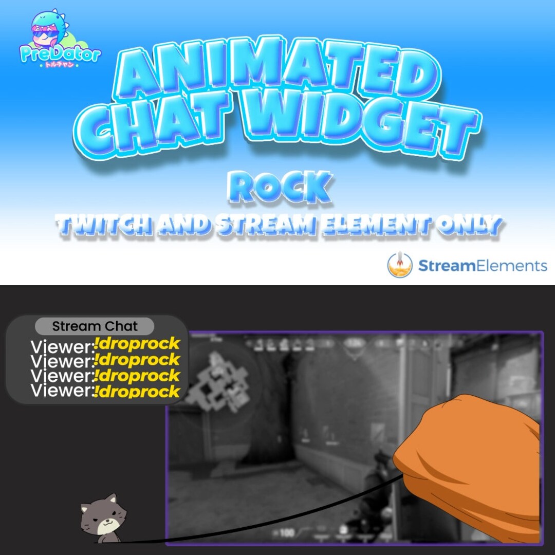 Animated Chat Widget: Twitch Streamelements Overlay (GIF) - Etsy