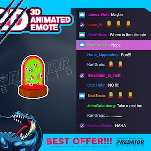 Eyeball Lamp 3D Animated Emote, Eye Emote, Kick Emote, Emotes ...