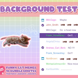 10 Cute Cat Memes Emote Pack 2, Emote Bundle, Twitch Cat Emotes, Twitch ...