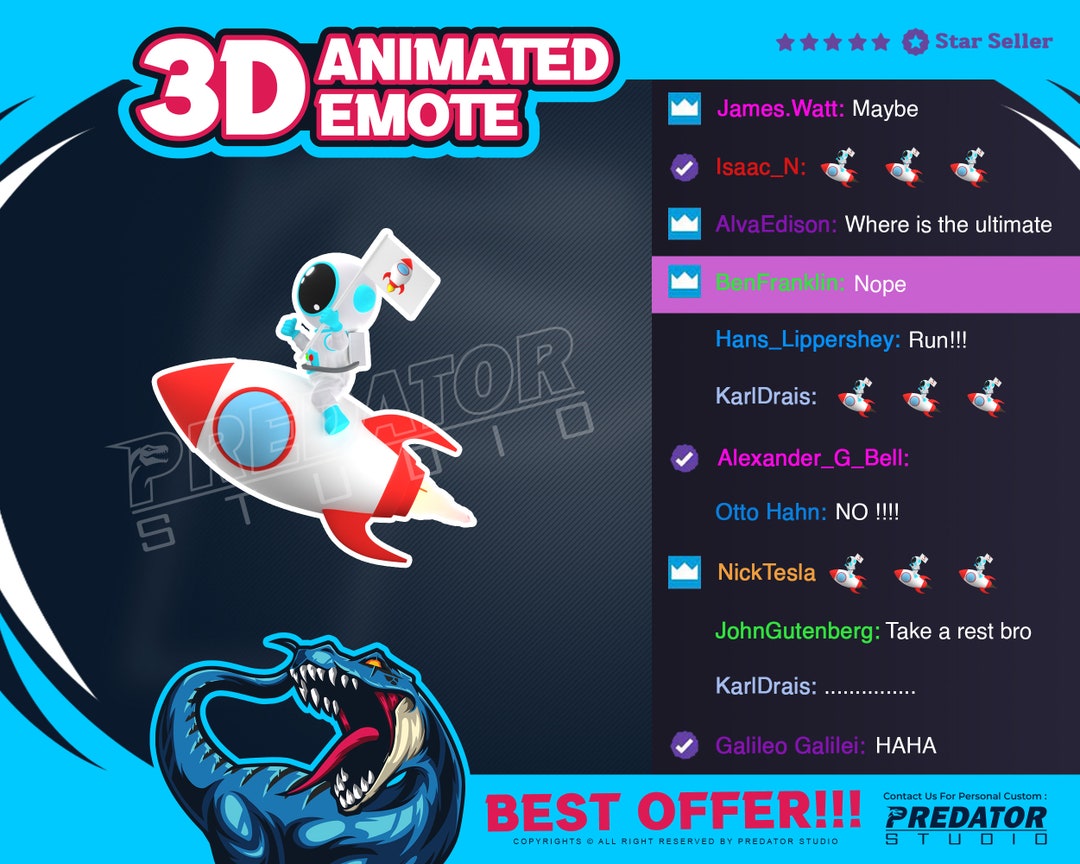 3D Animated Emote, Game Emote, Cute Emotes, Discord Emotes, Kick Emote ...