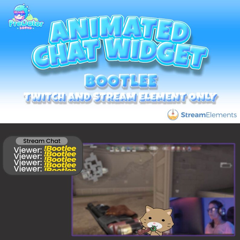 Animated Twitch Chat Widget: Streamelements Overlay - Etsy
